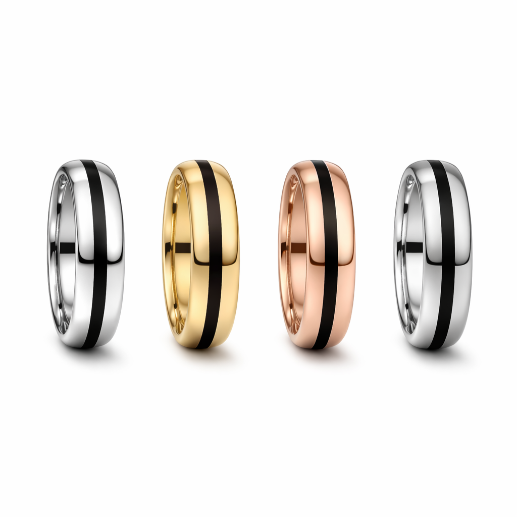 Whitby Jet Wedding Rings | Yorkshire Jewellery Company