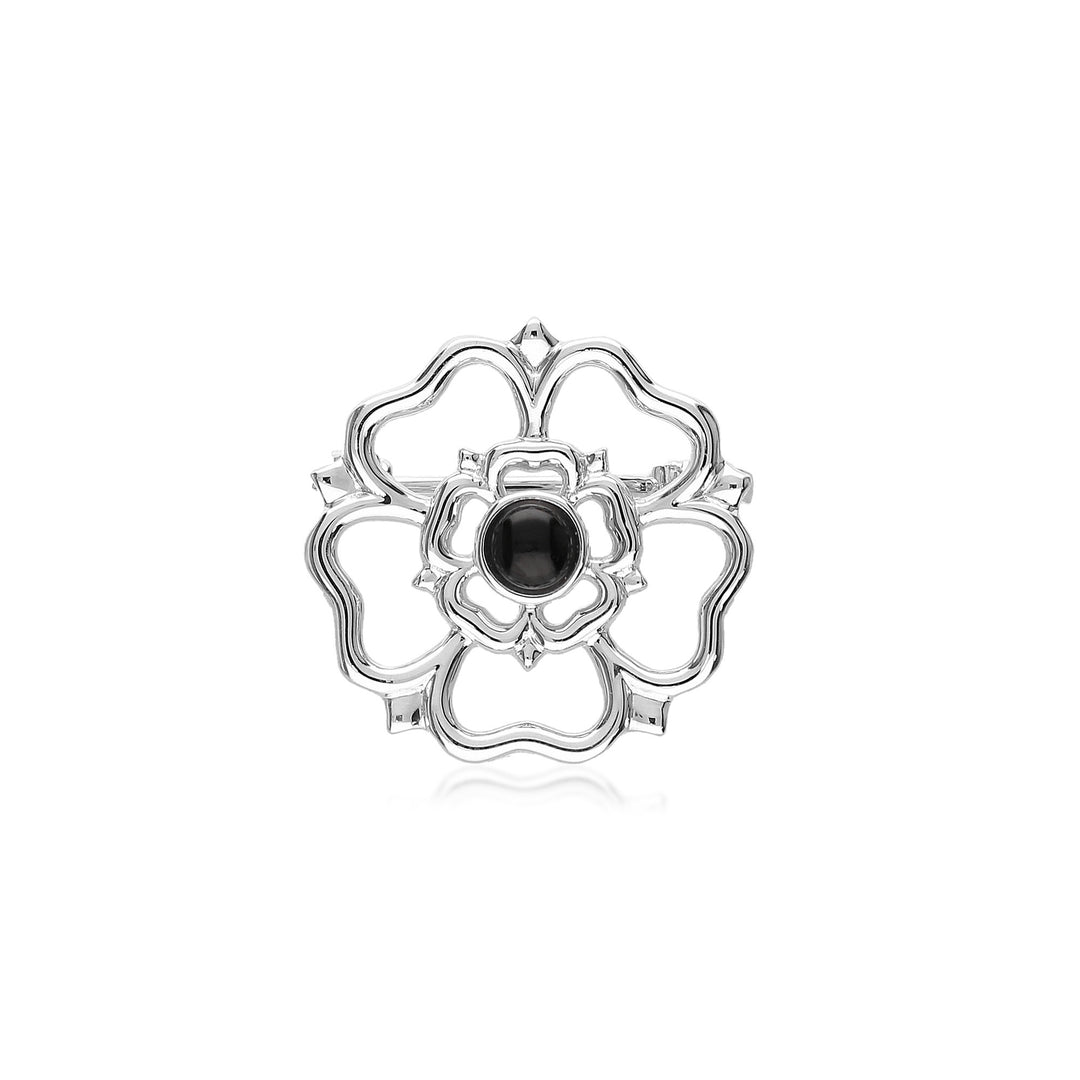 Sterling Silver Whitby Jet Yorkshire Rose Brooch – Yorkshire Jewellery ...